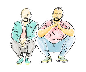 People sit and wait Royalty Free Vector Image - VectorStock