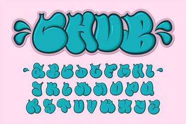 Graffiti splash letter alphabet Royalty Free Vector Image