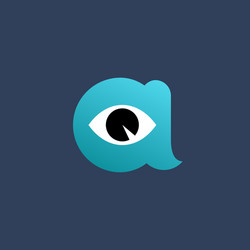 Letter a eye logo icon design template elements Vector Image
