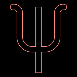 Psi greek symbol capital letter uppercase font Vector Image