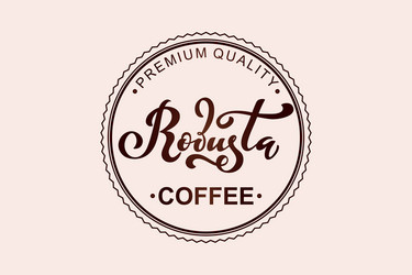 Robusta coffee logo Royalty Free Vector Image - VectorStock