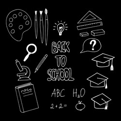 Back to school hand drawn in doodle style Vector Image
