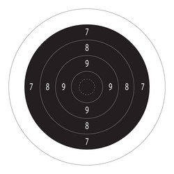 Target with numbers for shooting at a shooting Vector Image