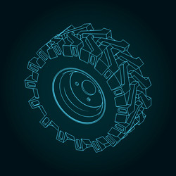 Tractor Tire Drawing