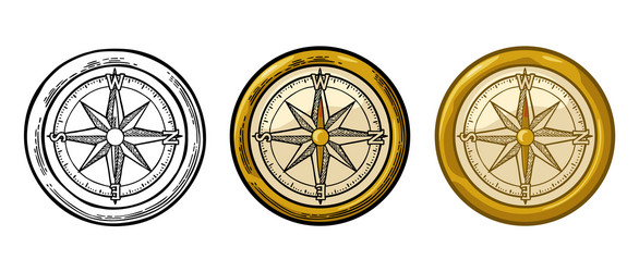 Colored Compass Rose Vector Images (over 5,300)