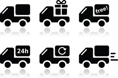 Truck delivery neon sign Royalty Free Vector Image