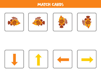 Left right up or down spatial orientation Vector Image