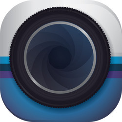 Camera icon beige color Royalty Free Vector Image