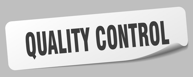 Quality control sticker label Royalty Free Vector Image