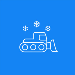 Rotary snow plow pixel perfect linear icon Vector Image