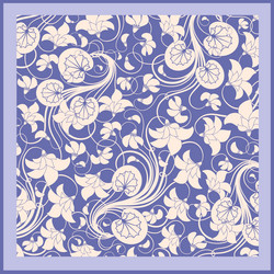 Batik scarf indonesia leaves floral pattern scarf Vector Image