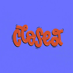 Closed lettering Royalty Free Vector Image - VectorStock