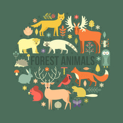 With symbols of brazil animals br Royalty Free Vector Image