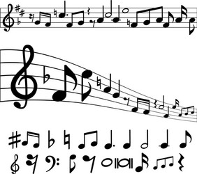 Standart music staff Royalty Free Vector Image