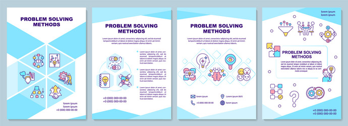 Problem solving method brochure template Vector Image