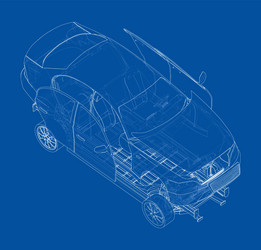 Electric Car Blueprint Drawing Vector Images (over 310)