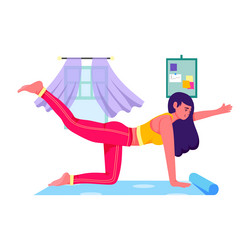 Bird Dog Exercise Vector Images (69)