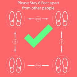 Foot symbol marking standing position Royalty Free Vector