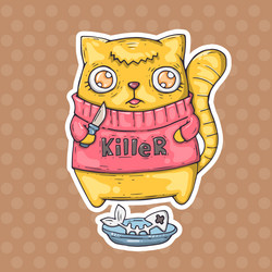 Cute kitten pet cat Royalty Free Vector Image - VectorStock