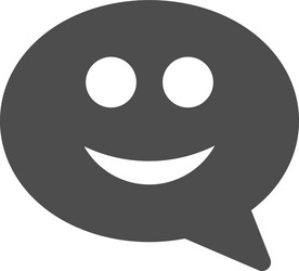 Happy chat flat icon Royalty Free Vector Image