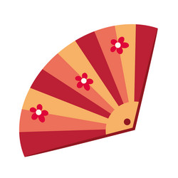 Traditional asian umbrella and hand fan japan Vector Image