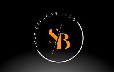 Sb letter logo design with serif typography font Vector Image