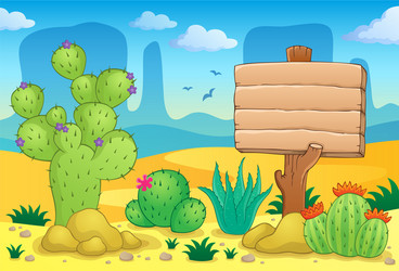 Desert theme image 2 Royalty Free Vector Image