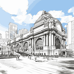 Grand central terminal central terminal Royalty Free Vector