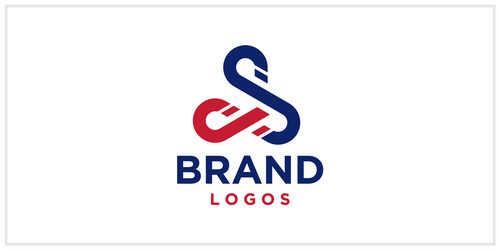 Abstract loop letter s logo Royalty Free Vector Image