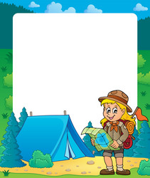 Scout Girl Frame Vector Images (61)