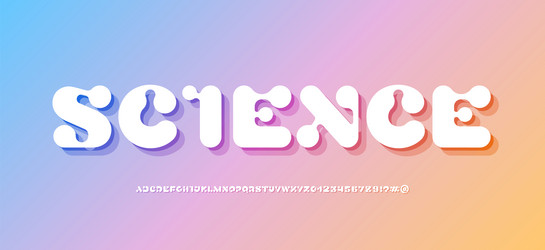 Modern font trendy futuristic science alphabet Vector Image