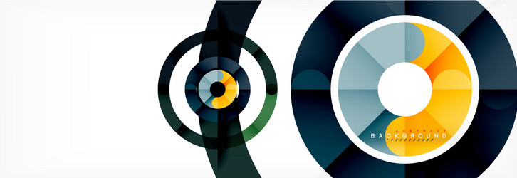 Linear design circle background Royalty Free Vector Image