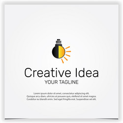Modern light bulb logo design creative premium Vector Image
