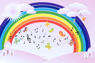 Spring theme landscape 2 Royalty Free Vector Image