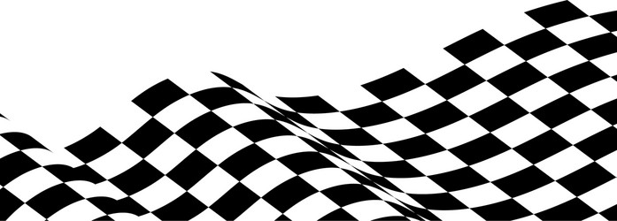 Realistic detailed 3d checkered racing flag Vector Image