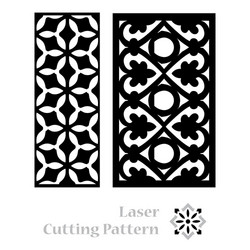 Modern random cnc pattern decorative panel Vector Image