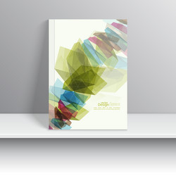 Magazine cover with colored crystals Royalty Free Vector