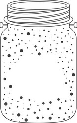 Glass mason jar cartoon Royalty Free Vector Image