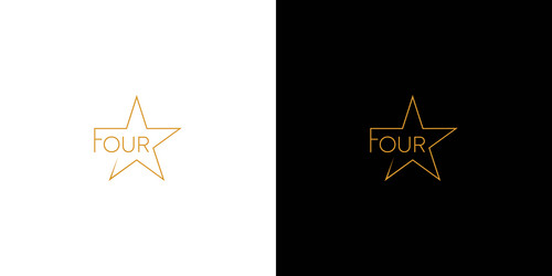 Modern and simple 4 star logo Royalty Free Vector Image