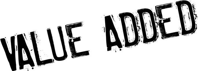 Value added stamp value added rectangular stamp Vector Image