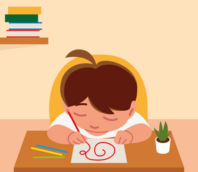 Kid at Desk Vector Images (over 10,000)