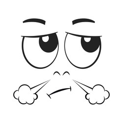 Cartoon silly face expression Royalty Free Vector Image