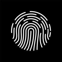 Fingerprint icon biometric identification symbol Vector Image