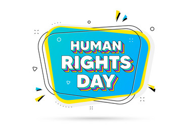 Human rights day message celebrate a civil Vector Image