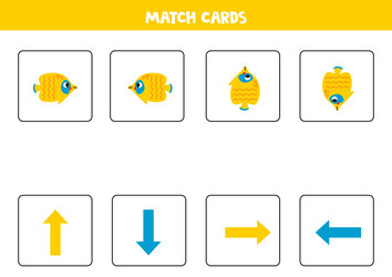 Left right up or down spatial orientation Vector Image