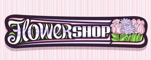 Logo for flower shop Royalty Free Vector Image