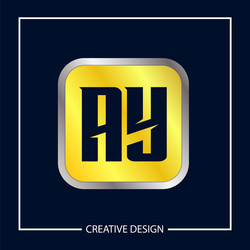 Initial letter ay logo template design Royalty Free Vector