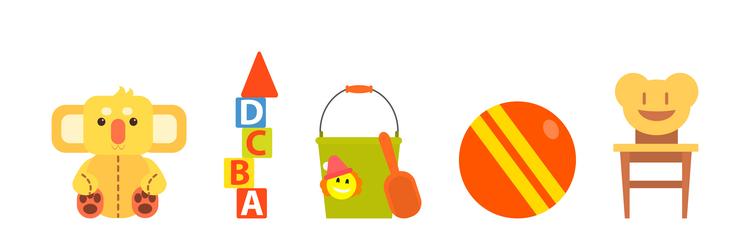Kindergarten preschool and nursery object toy Vector Image