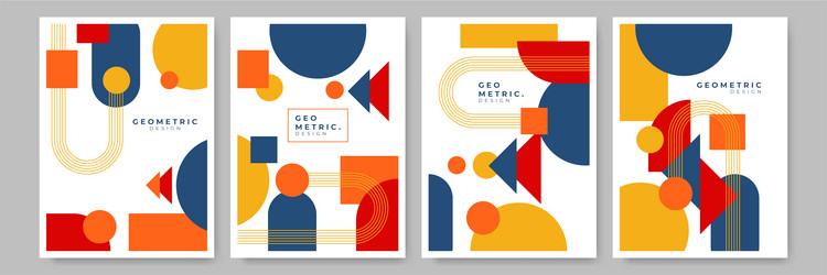 Modern abstract geometric poster cover minimal Vector Image