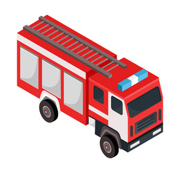 Fire engine firefighting emergency vehicle Vector Image